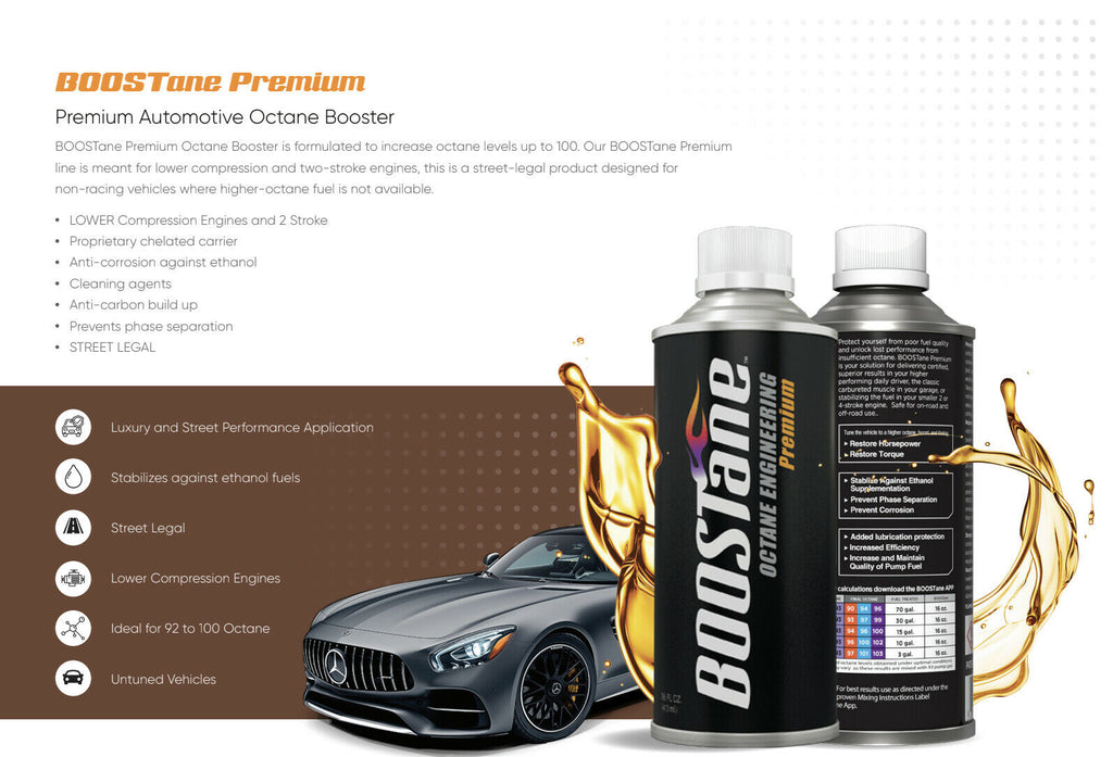 BOOSTane Premium Automotive Octane Booster 16oz (OCT16PRE) 36 Pack Cas ...